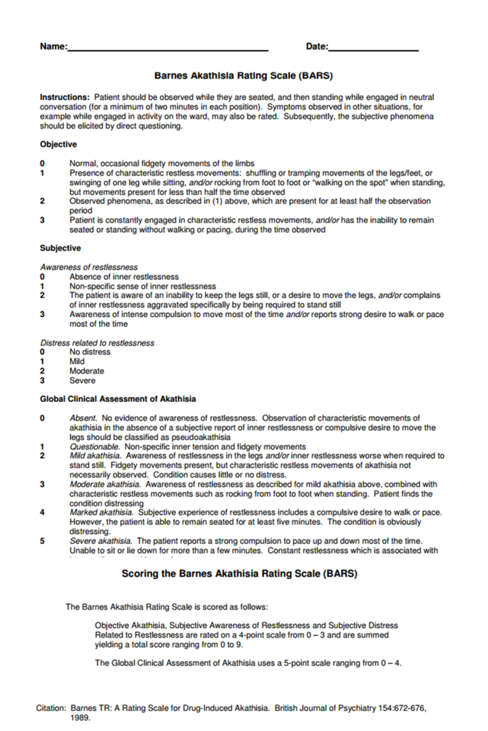 Akatisi - en potentielt invaliderende bivirkning ved psykofarmaka